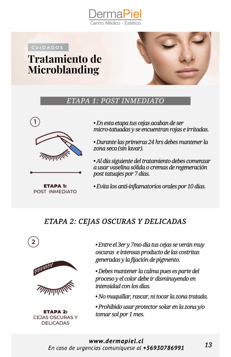 Recomendaciones de cuidado post Microblading